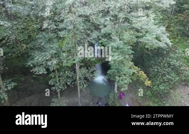 The fascinating waterfall in the forest: Deliklikaya Waterfall. Water ...
