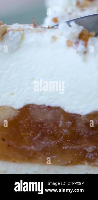 delicious apple charlotte on shortcrust pastry with mascarpone cheese ...