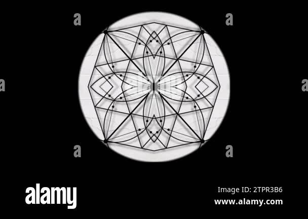 Flower of Life, Sacred Geometry overlay on the white circle background ...