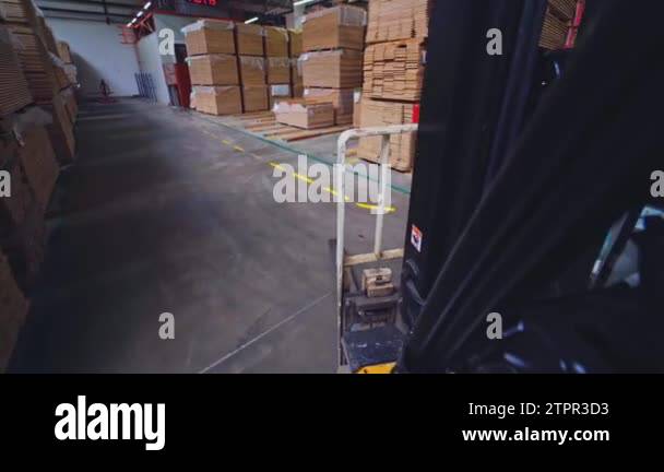 Production of wooden parquet. Piles of parquet boards inside the ...