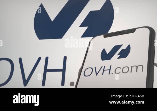 OVH Groupe Editorial Logo Highlight Stock Video Footage - Alamy