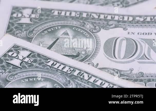 All seeing eye on the one dollar. The reverse side of the dollar ...