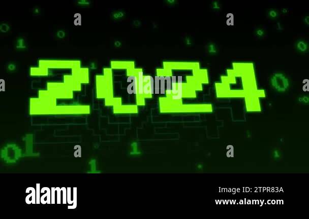 2024 Text Design. Loop animation Design Element for New Year 2024 ...