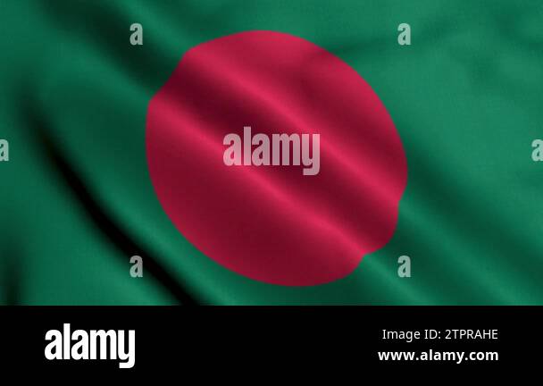 Bangladesh Flag. Waving Fabric Satin Texture Flag of Bangladesh 3D ...