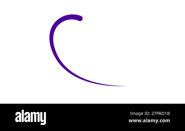 Animated violet heart drawn with liquid effect. The effect of a drawing ...