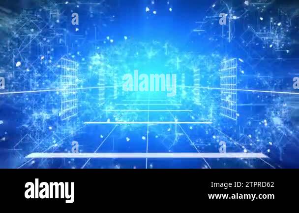 Seamless animation loop of camera movement or zoom in the futuristic ...