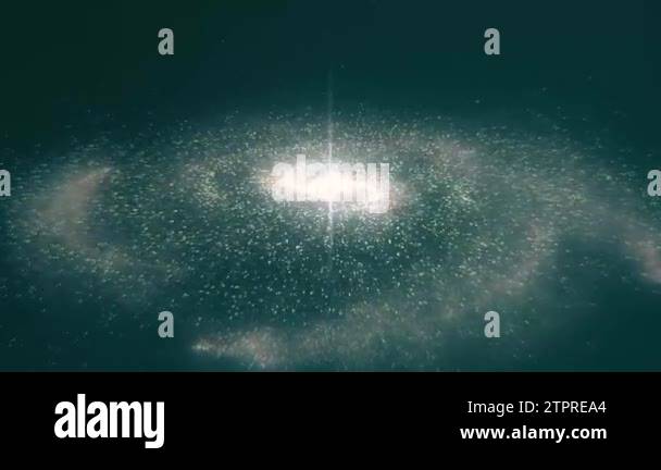 Galaxy in Deep Space. Spiral galaxy, animation of Milky Way. Flying ...