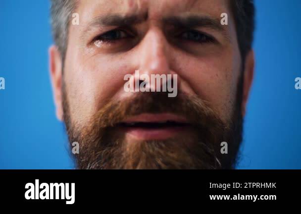 Handsome emotional man. Young man expressing different emotions ...