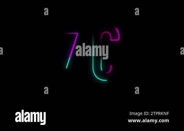 Neon number 76 with alpha channel, neon numbers Stock Video Footage - Alamy