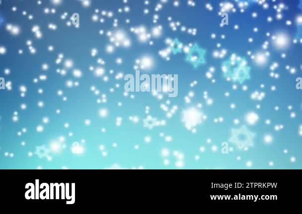 Abstract blue background with falling lights and Jewish stars. HD ...