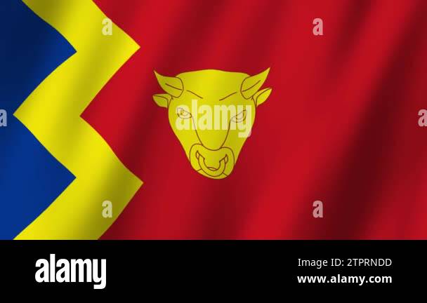 Birmingham Flag. Flag of Birmingham footage video waving in wind. Flag ...