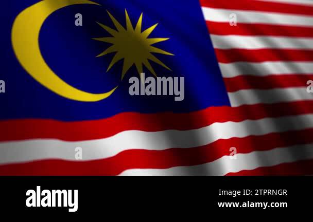 Waving Flag of Malaysia. Malay people national flag video background ...