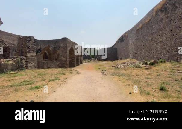Historic Golconda fort architecture in Hyderabad, India, was built by ...