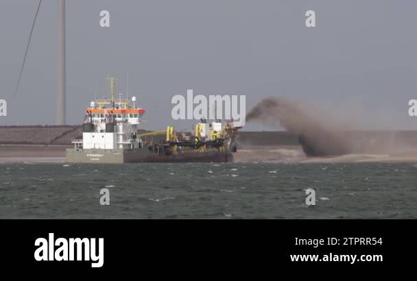 Rotterdam, The Netherlands - September 17, 2023: Dredging ship in the ...
