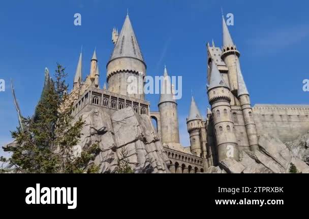 Osaka, Japan on September 30, 2023. Footage of Hogwarts castle building ...