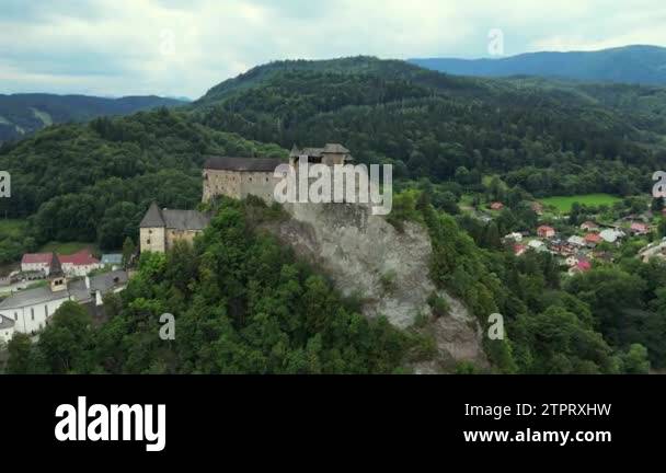 Orava castle - Oravsky Hrad in Oravsky Podzamok in Slovakia. Medieval ...