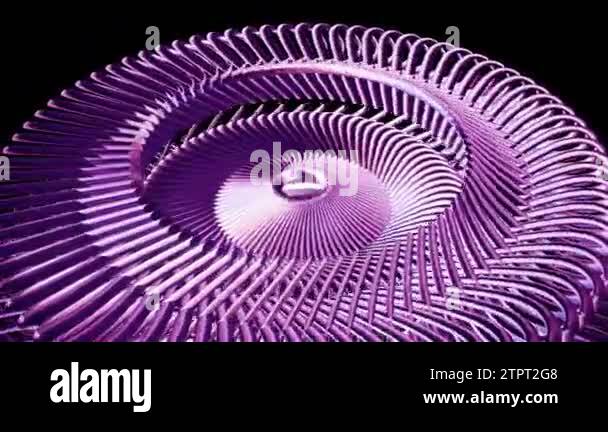 Fluid moving rotating purple metal chain eye circles seamless loop ...