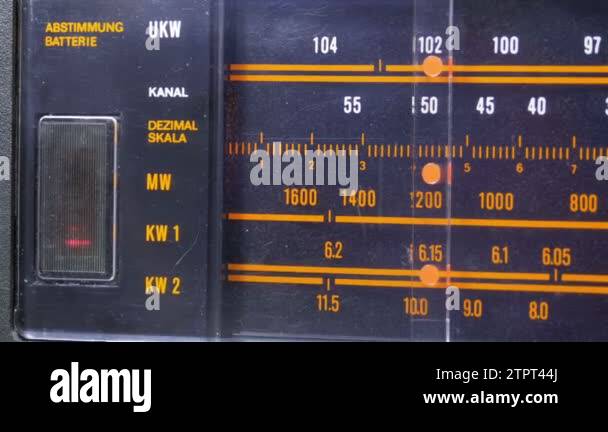 Tuning Analog Radio Dial Frequency on Scale of the Vintage Receiver ...