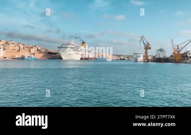 Valletta, Malta. 23rd October 2023 - Parlatorio Wharf Malta Dry dock ...