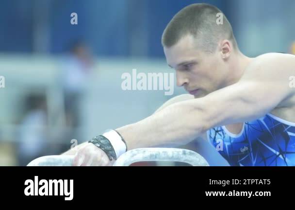 KAZAN, RUSSIA - APRIL 18, 2018: All-Russian gymnastics championship ...