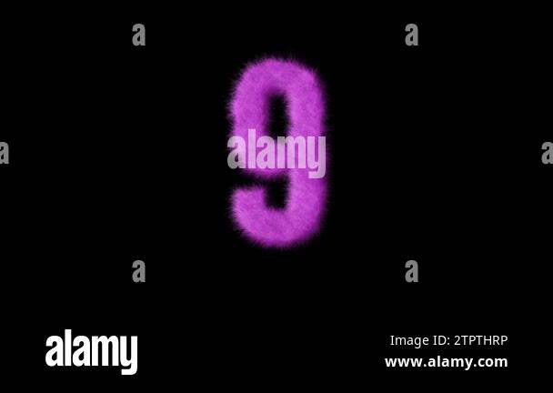Pink furry number 9 with alpha channel, furry number, barbie Stock ...