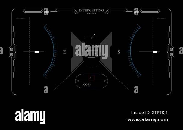 Target Circle 2D HUD (Heads-Up Display) Design Animation - Futuristic ...