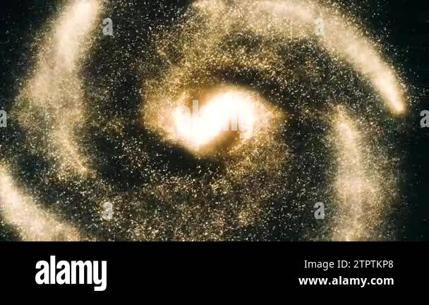 Rotating spiral galaxy - deep space exploration. Animation of a galaxy ...