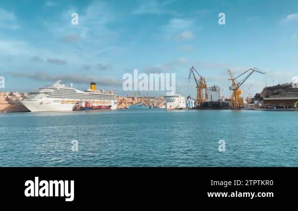 Valletta, Malta. 23rd October 2023 - Parlatorio Wharf Malta Dry dock ...