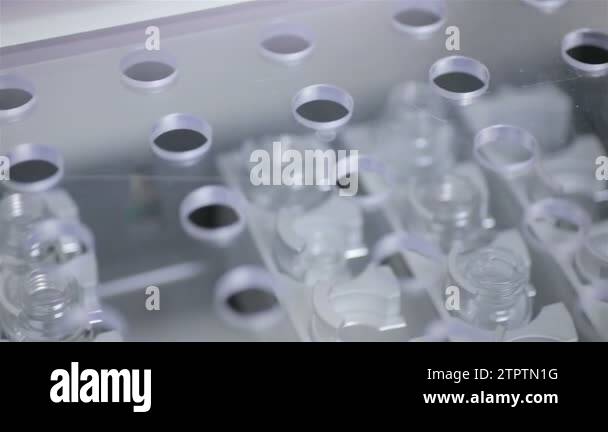 Pharmaceutical automated modern medical equipment working with ...