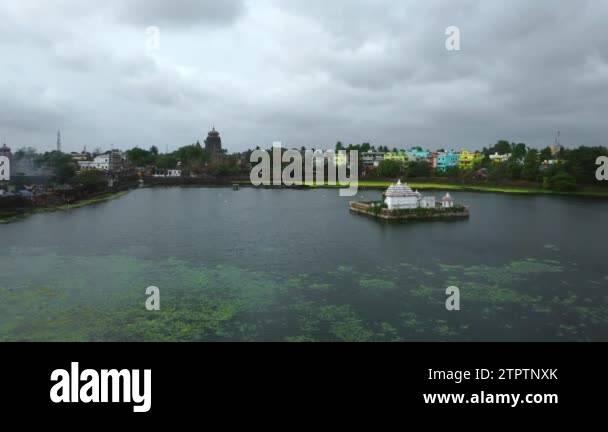 Odisha,puri,India, 4 April 2022 Bindusagar Temple Bindu Sagar Pond in ...