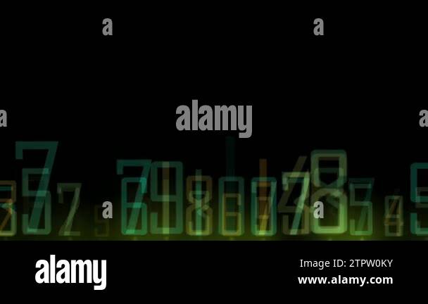 Futuristic neon lights numbers background Stock Video Footage - Alamy