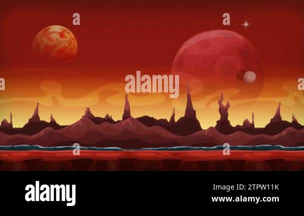 Seamless Animation Of Fantasy Alien Background/ Seamless looped ...