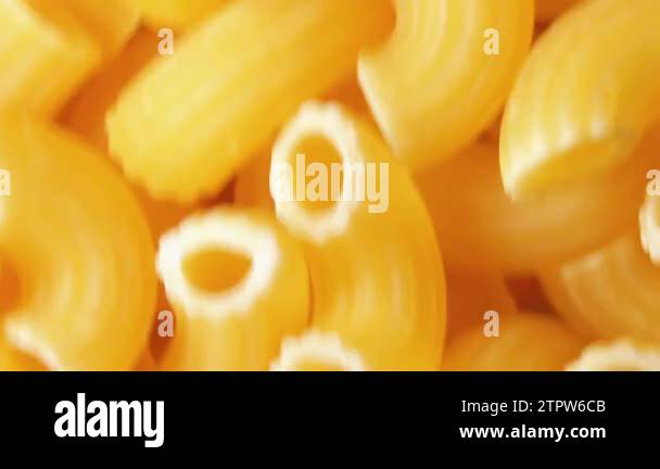 Uncooked Chifferi Rigati Pasta - Top View, Close-Up. Fat and Unhealthy ...
