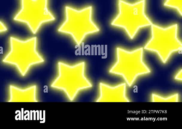 Looping animation of spinning shining stars on a blue screen. Stock ...