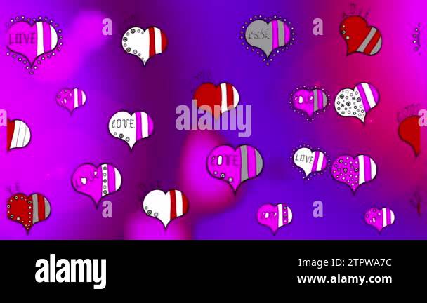 Seamless. love pattern with nice lettering calligraphy text and hearts ...