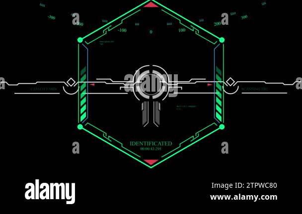 Target Circle 2D HUD (Heads-Up Display) Design Animation - Futuristic ...
