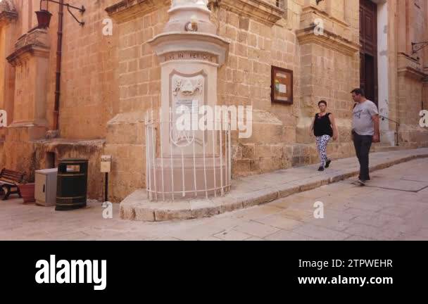 Mdina, Malta 5th November 2023 - statue of the Virgin Mary and baby ...