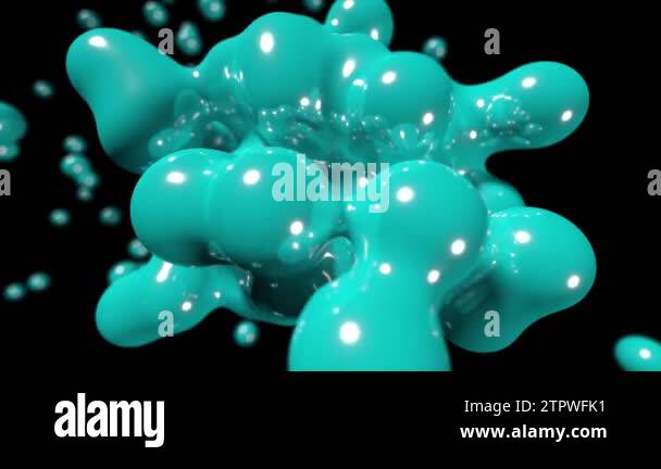 Blob floating abstract tech bio liquid blood chemical paint background ...