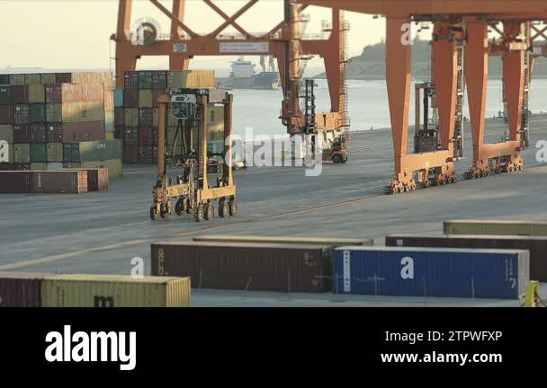 Port unloading container truck Stock Videos & Footage - HD and 4K Video ...