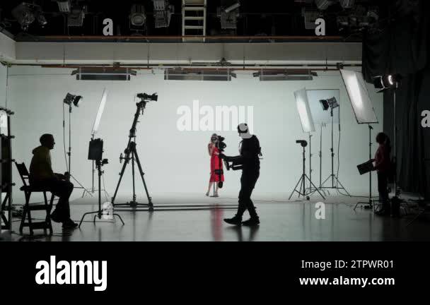 Music Clip Studio Set: Shooting Hip Hop Video Dance Scene with Three ...