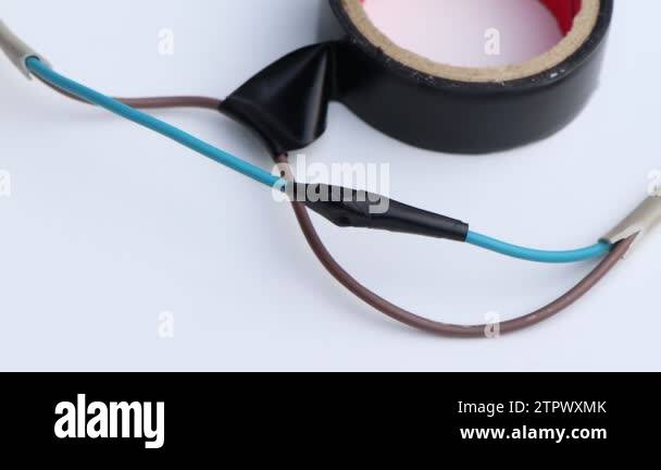 The electrical wire was burned cause electrical leak, white background ...