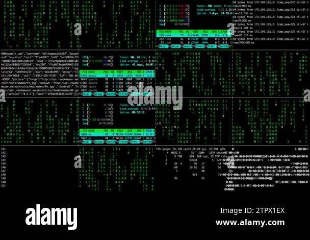 source code monitor display numbers Stock Video Footage - Alamy