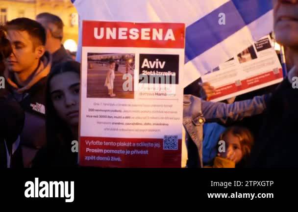 Demonstration Israel woman activist against kidnapping people by Hamas ...