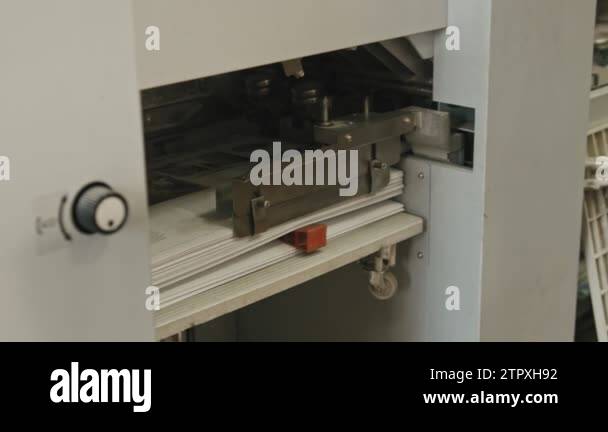 Polygraph process inside - folding machine on printing industry - the ...