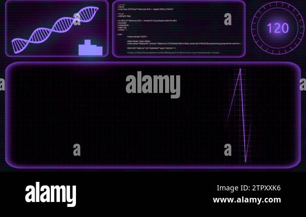 Looping animation of a medical hospital monitor. Patient monitor ...