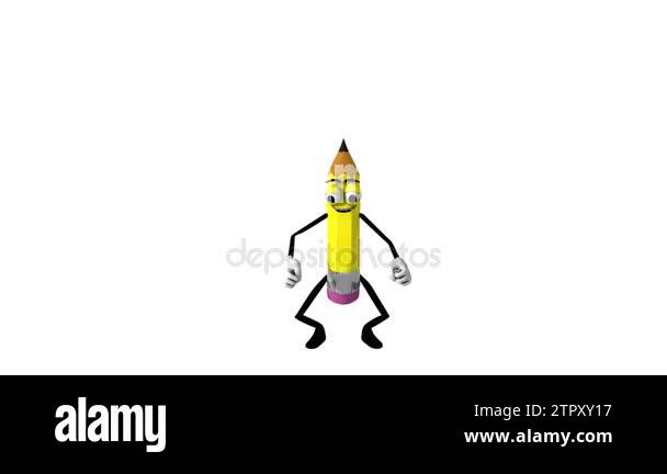cartoon pencil jump loop Stock Video Footage - Alamy