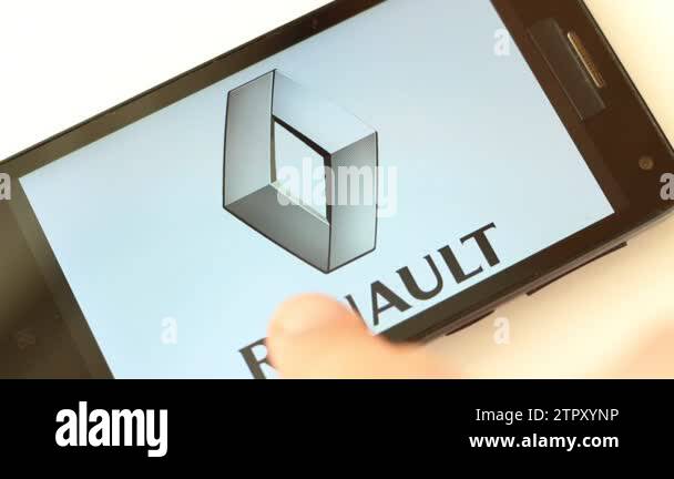 Popular Car Brands List and Logos on smartphone screen. Ram Trucks ...