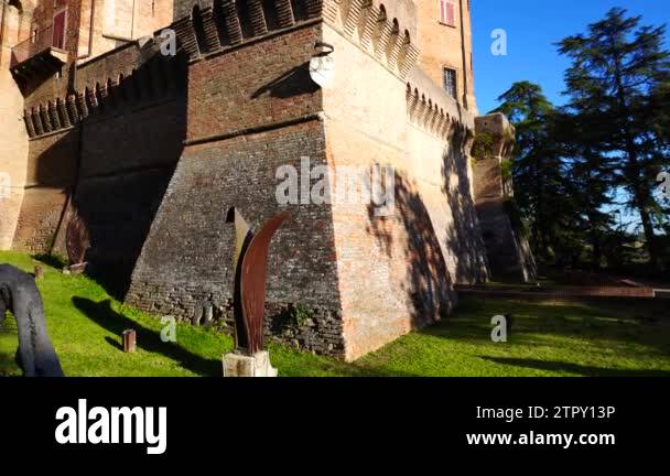 Dozza Castle in Italy stands as a medieval marvel, its stone walls ...
