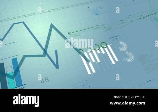 Beautiful 3d animation of Stock Market Charts Growing. Financial ...
