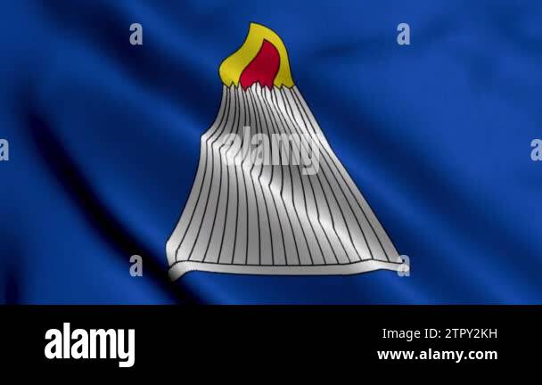 Vardo City Flag Finland. Waving Fabric Satin Texture Finnish National ...